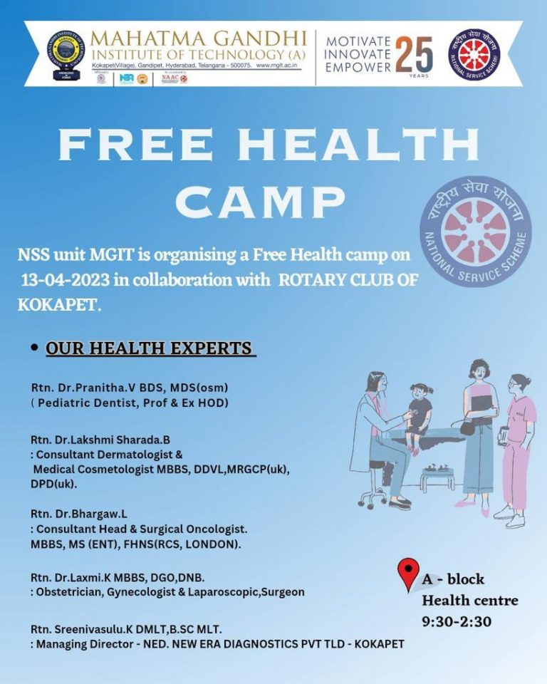 Free Health Camp Organized by Rotary Club of Kokapet in Collaboration ...
