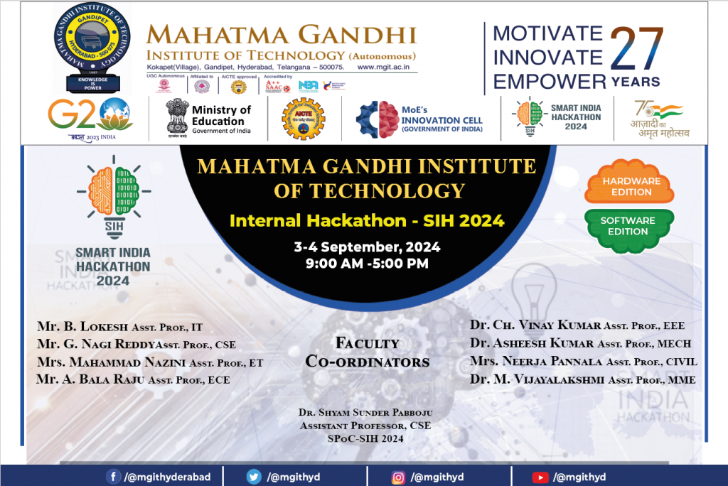 MGIT Internal Hackathon for Smart India Hackathon 2024 - MGIT MGIT Internal Hackathon for Smart India Hackathon 2024 - MGIT