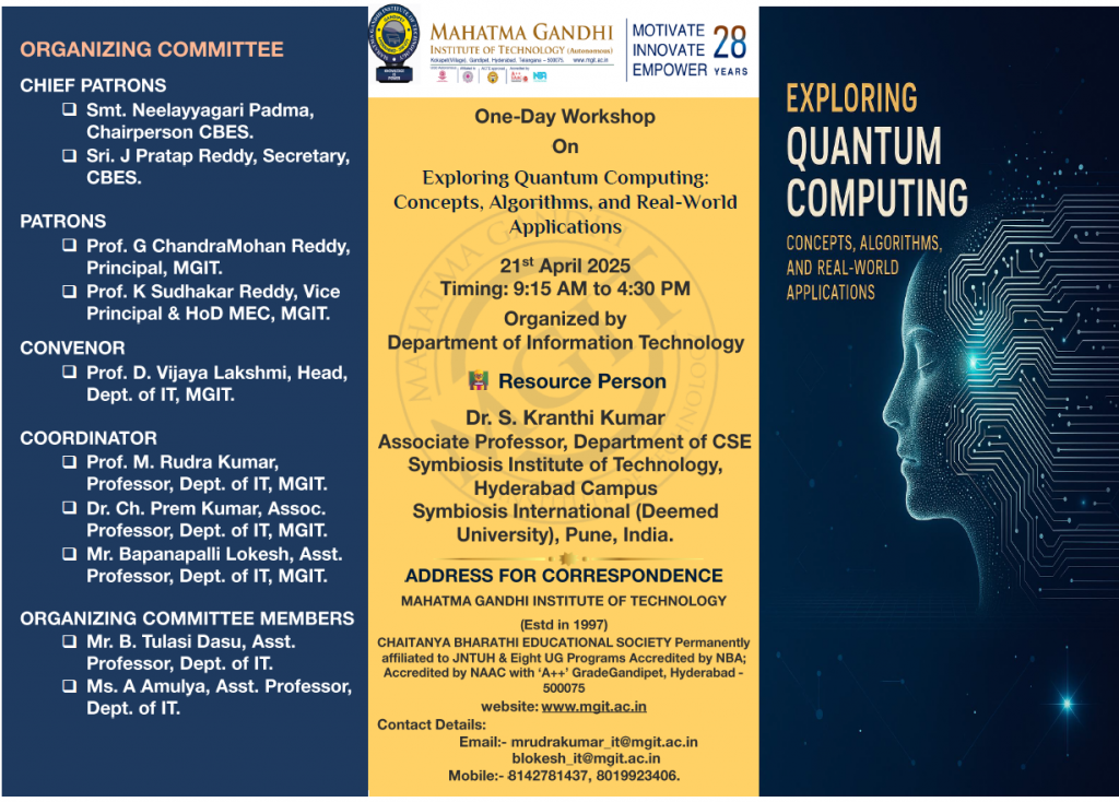 One Day workshop on Exploring Quantum Computing - MGIT